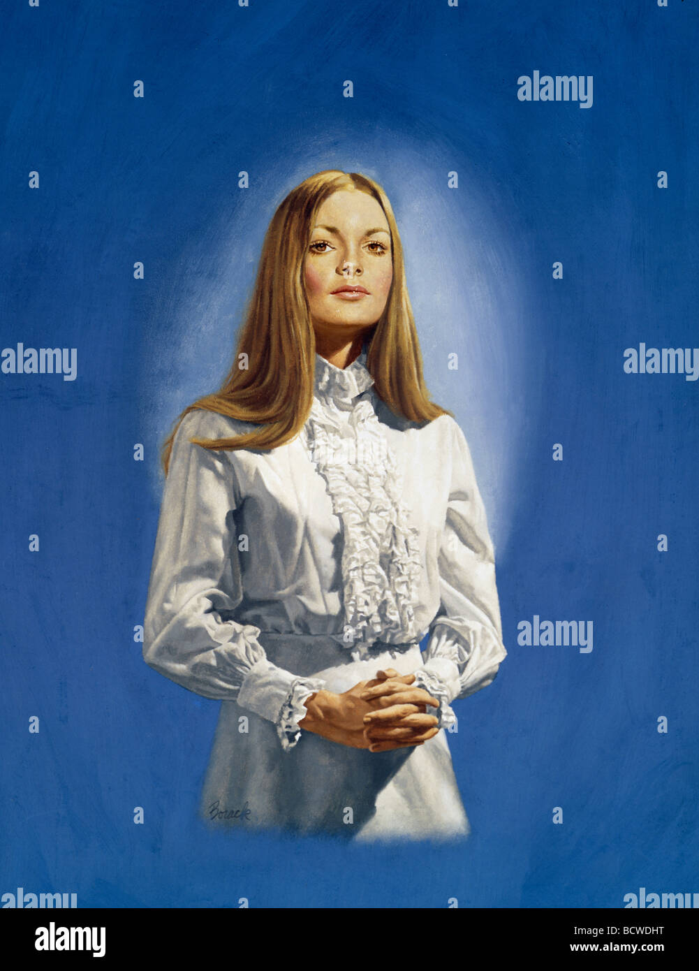 Portrait of young woman by Stanley Borack, 20th century Stock Photo - Alamy