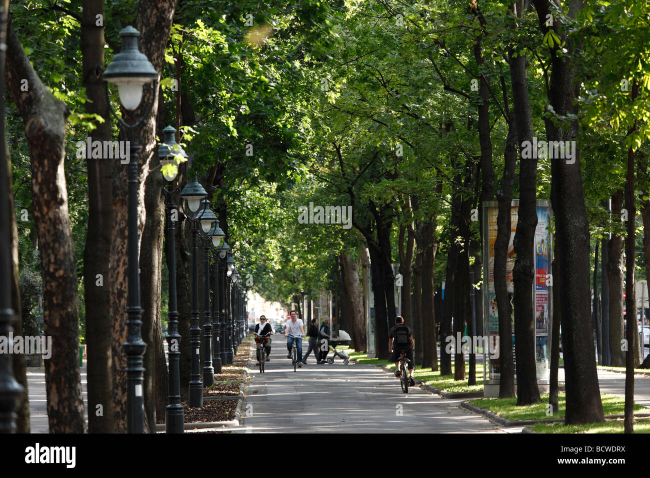 Cycle track at the Parkring, Vienna, Austria, Europe Stock Photo - Alamy