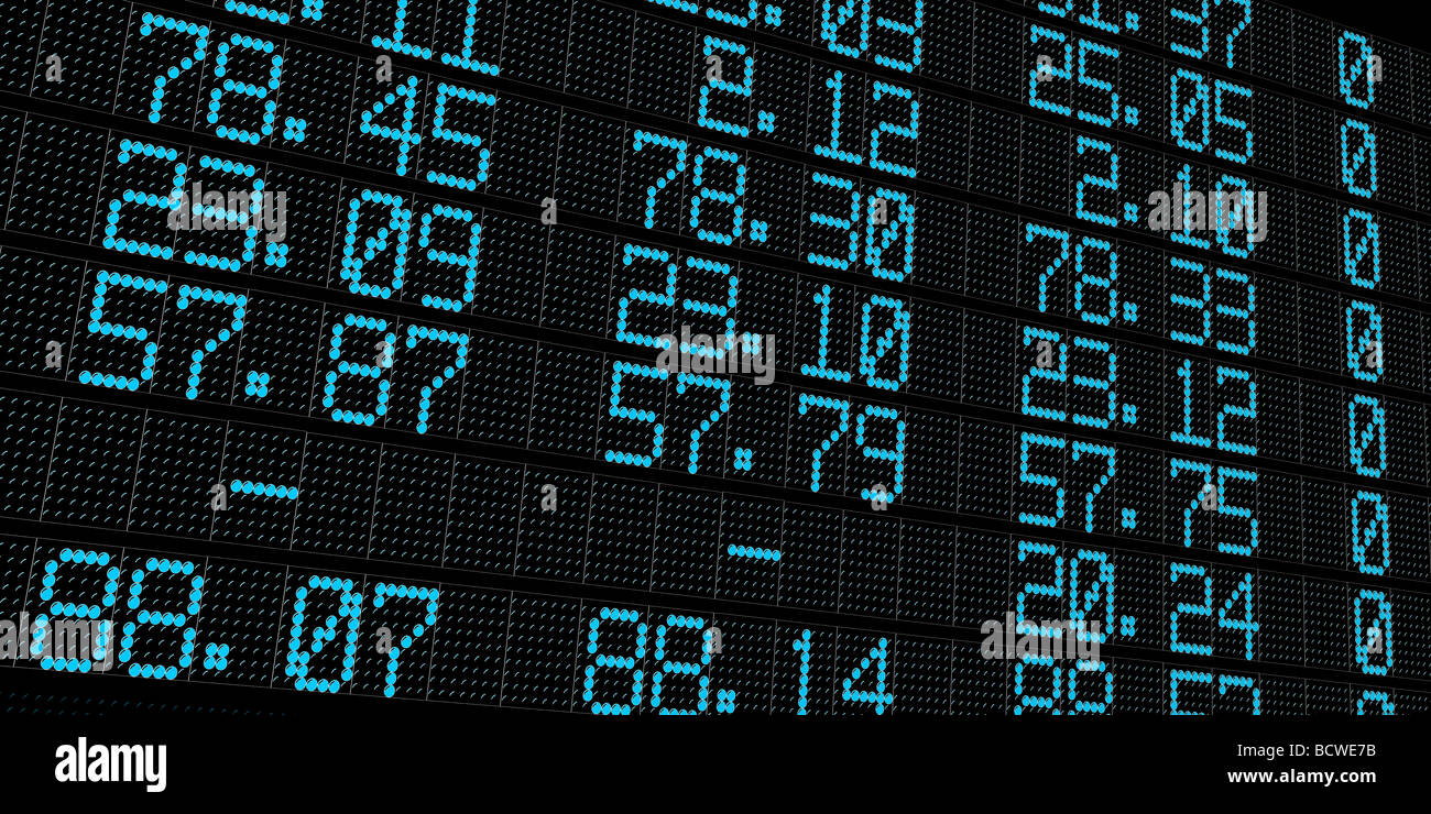 Share price boards hi-res stock photography and images - Alamy