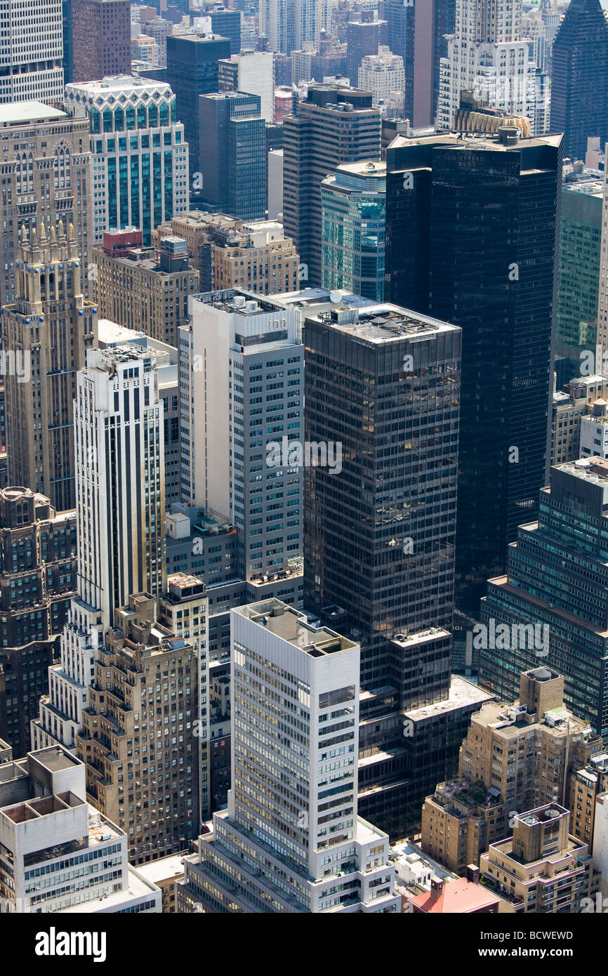 Aerial panoramic view over upper Manhattan from Empire State building ... Aerial panoramic view over upper Manhattan from Empire State building ...