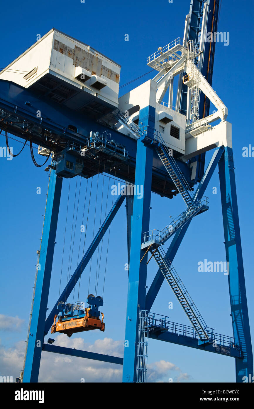 Crane at a port, Cooper River, Charleston, South Carolina, USA Stock ...