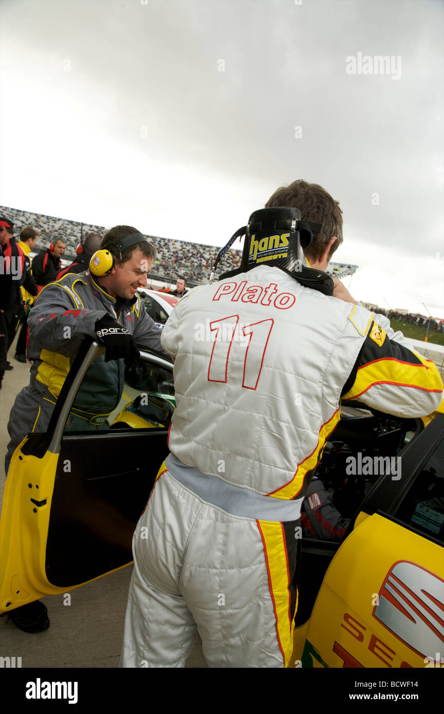 Jason Plato at Rockingham BTCC race 2008 Stock Photo - Alamy