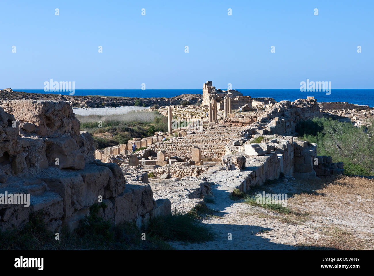 Libya the archaeological site of Leptis Magna Stock Photo - Alamy