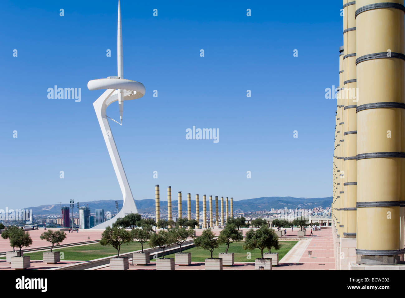 Communication tower designed by Santiago Calatrava Barcelona Catalonia ...