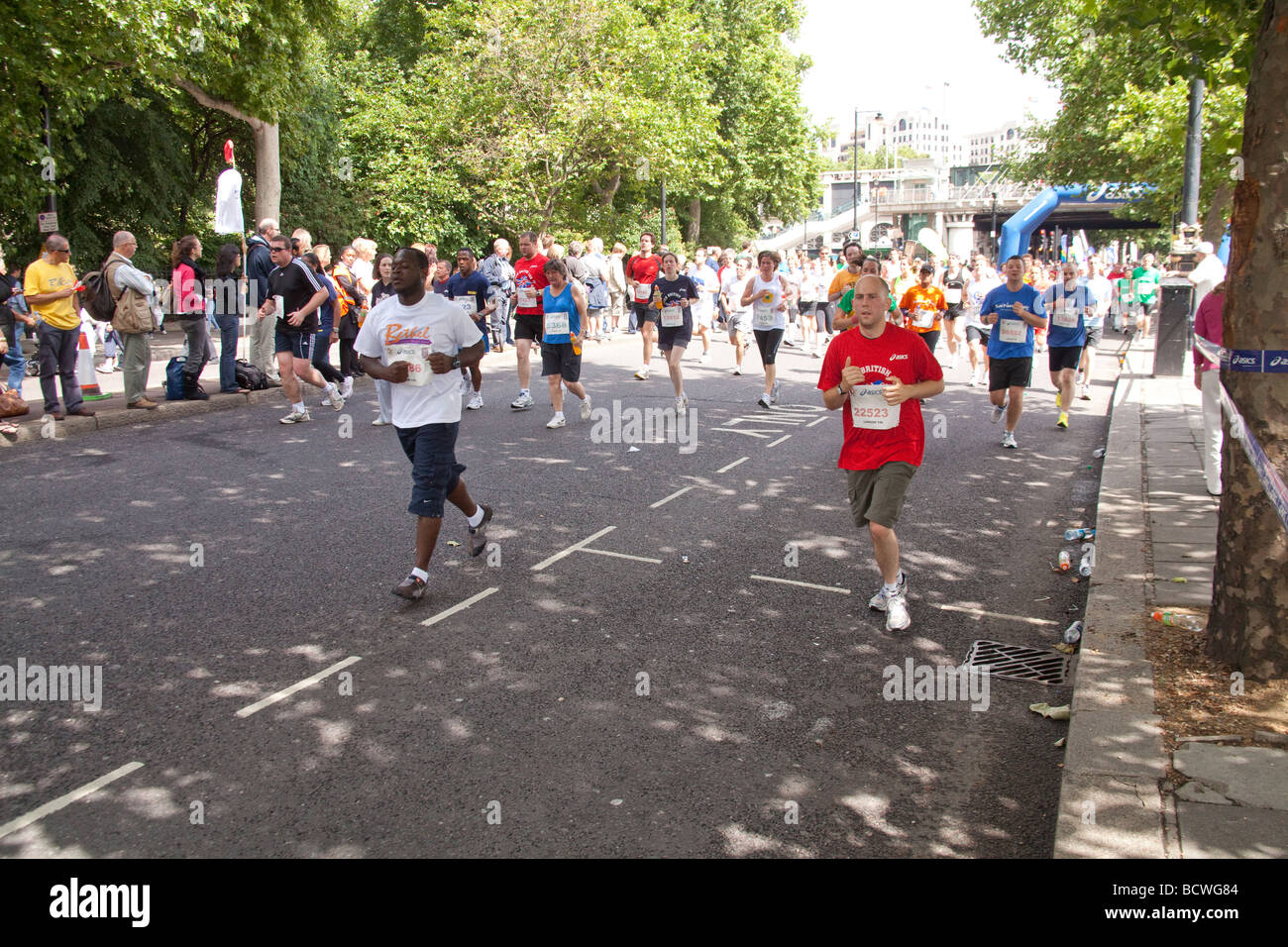 British 10k London run. 10km road race on 12th July 2009, Embankment ...