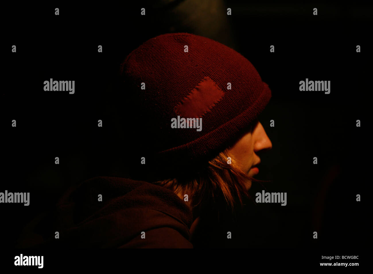 Punk rock girl at a basement show Stock Photo - Alamy