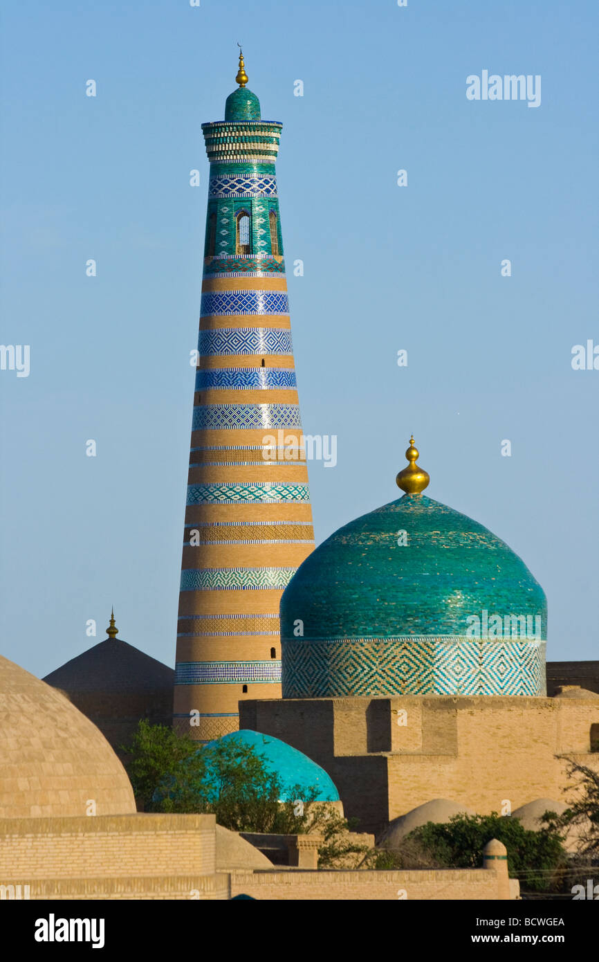 Minaret of Islam Khodja in Khiva Uzbekistan Stock Photo - Alamy