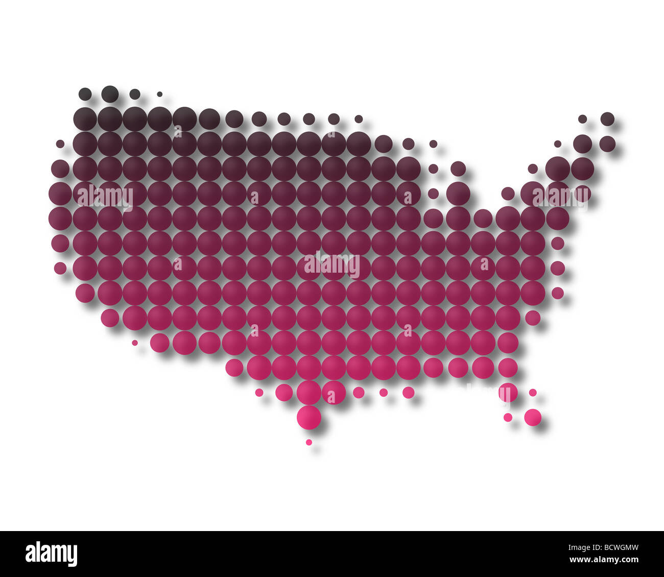 Map of united states of america Cut Out Stock Images & Pictures - Alamy
