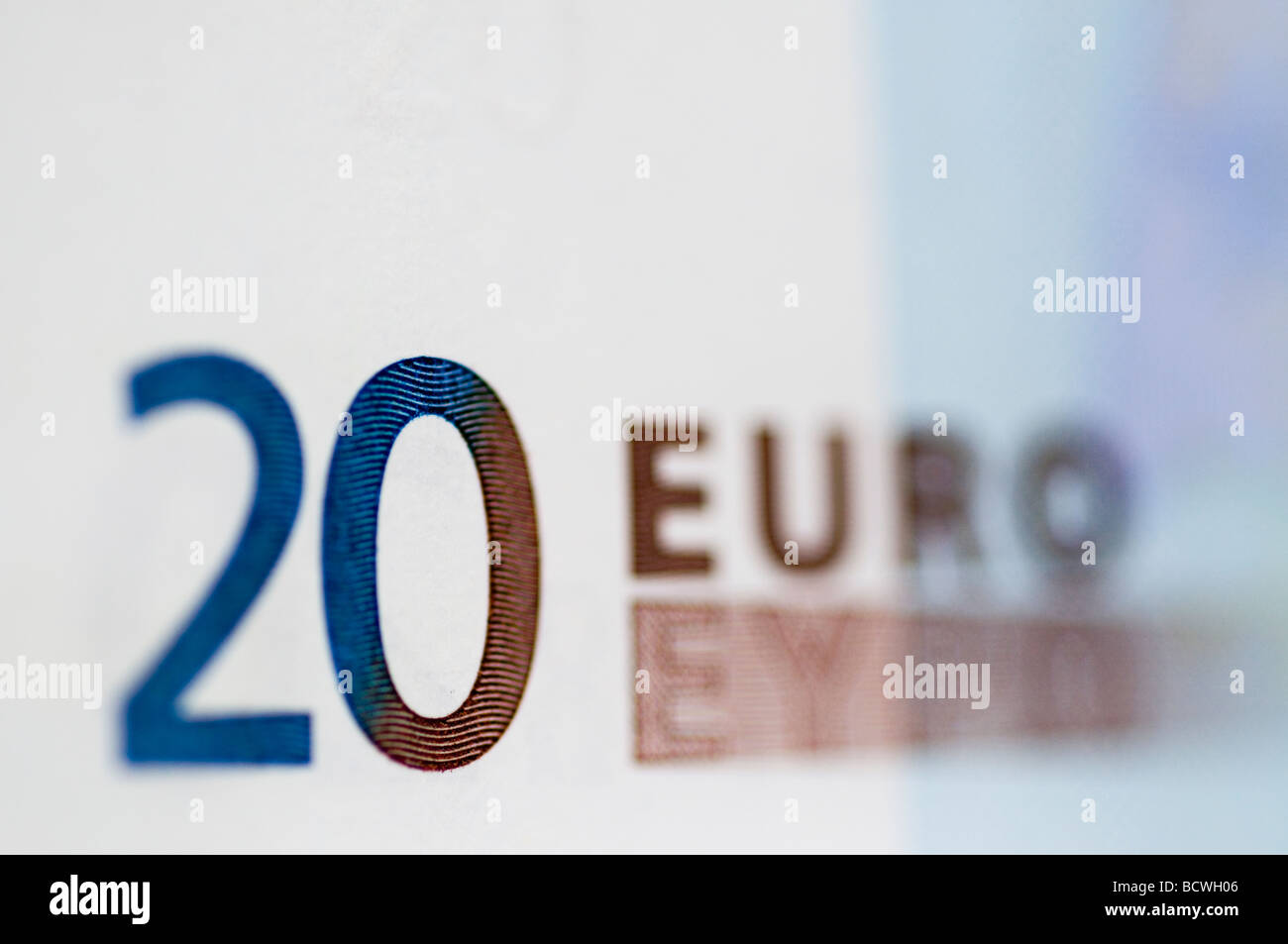Closeup of 20 Euro note Stock Photo - Alamy