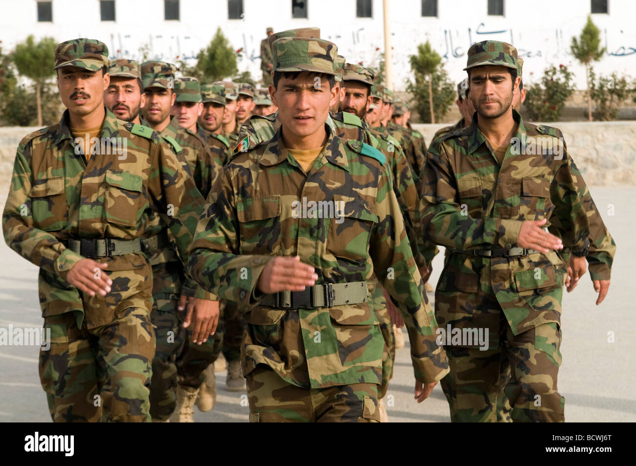 Afghan National Army recruits in training at the Kabul Military ...