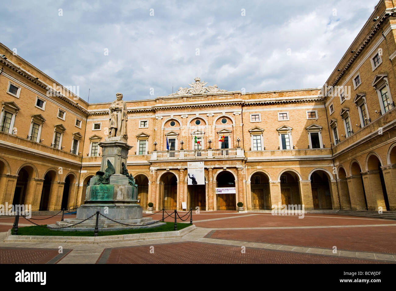 Piazza Giacomo Leopardi Recanati Macerata Italy Stock Photo - Alamy