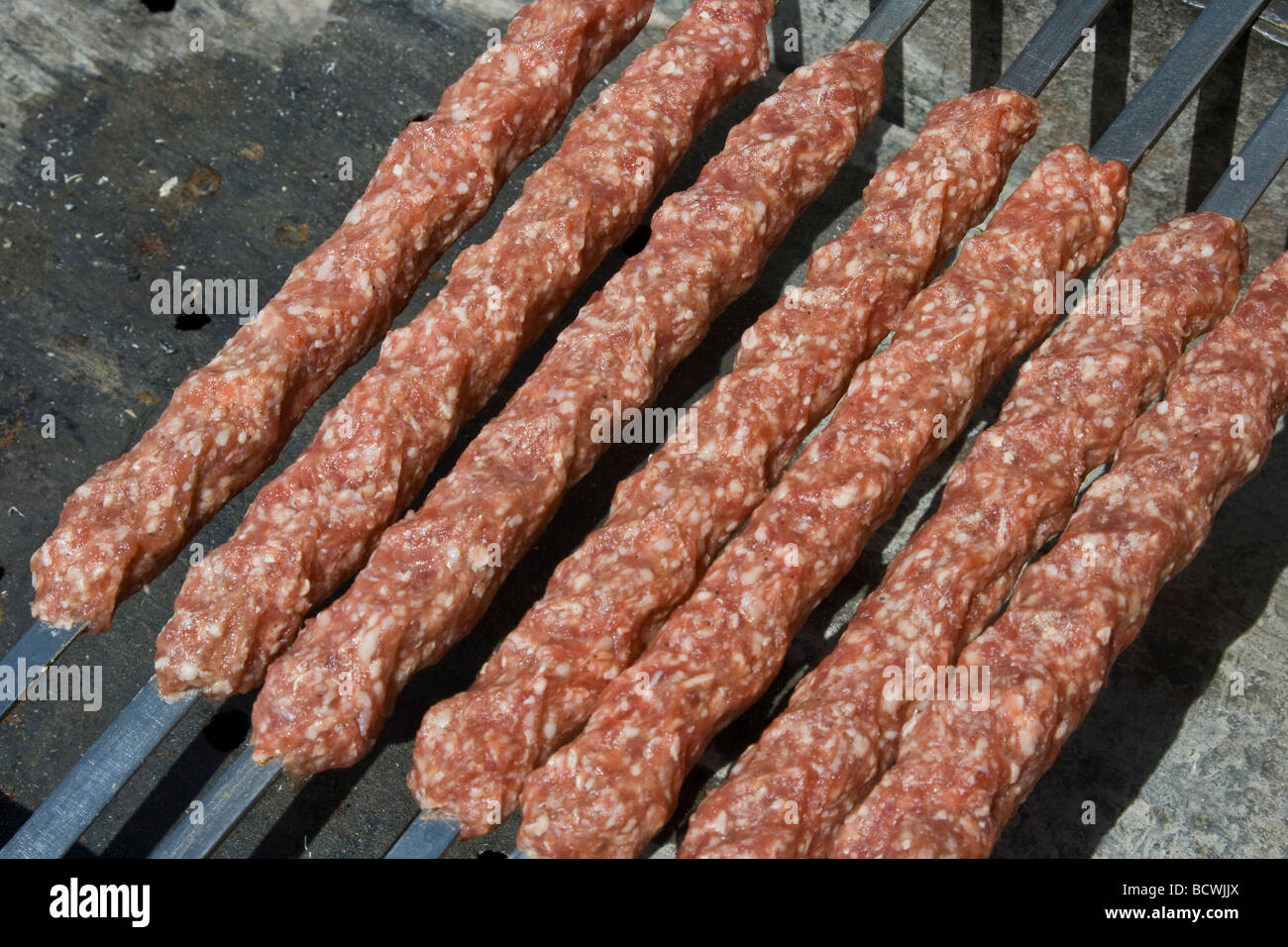 Meat on a Skewer in Mary Turkmenistan Stock Photo - Alamy