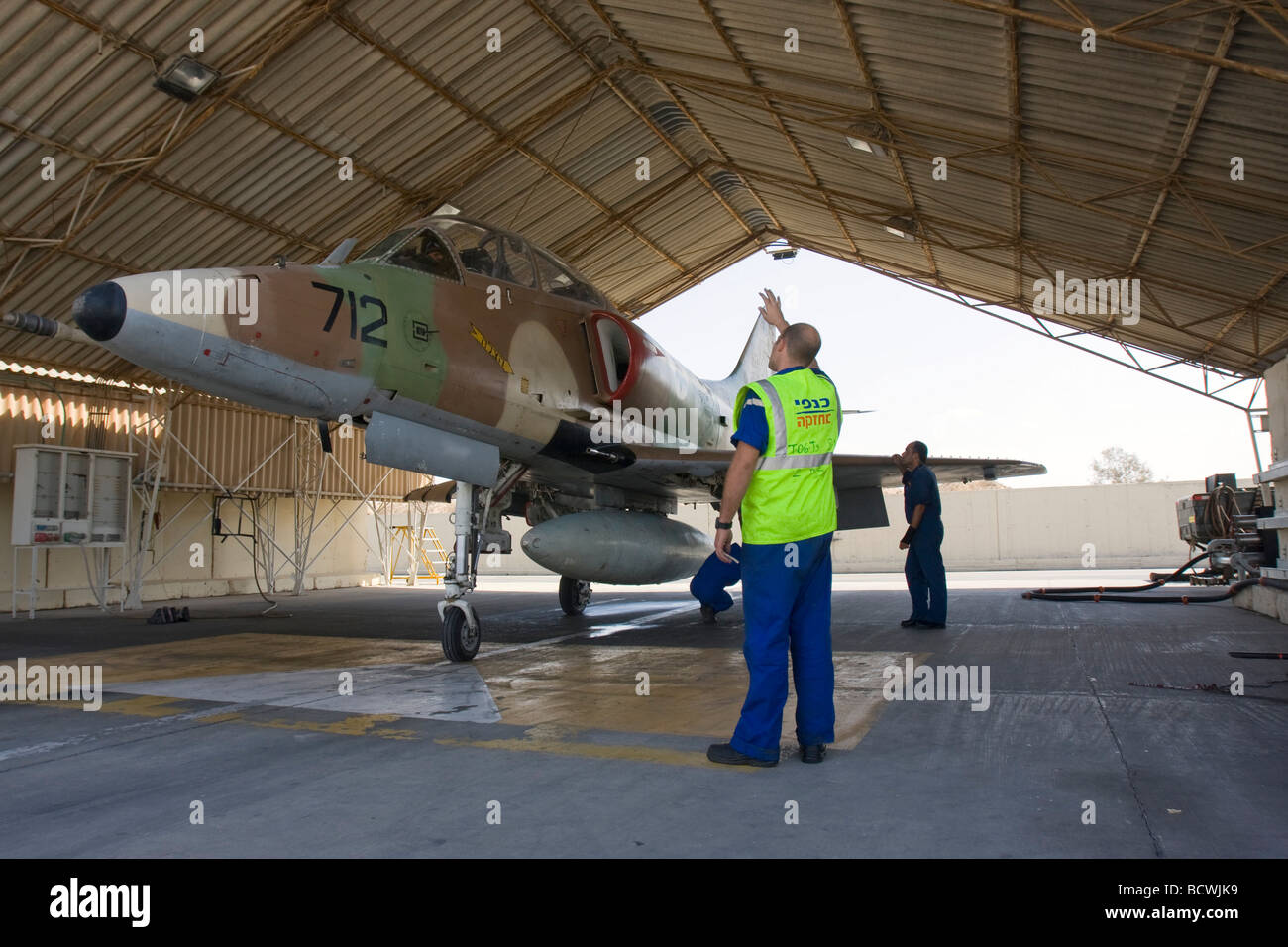 Israeli Air Force Mcdonnell Douglas Skyhawk fighter jet on the ground ...