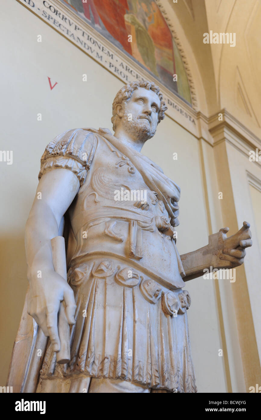 Europe vatican city Vatican Museum Roman marble statue on display Stock ...