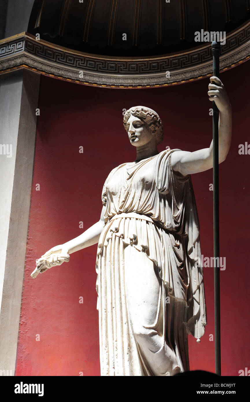 Europe vatican city Vatican Museum Roman marble statue on display Stock ...