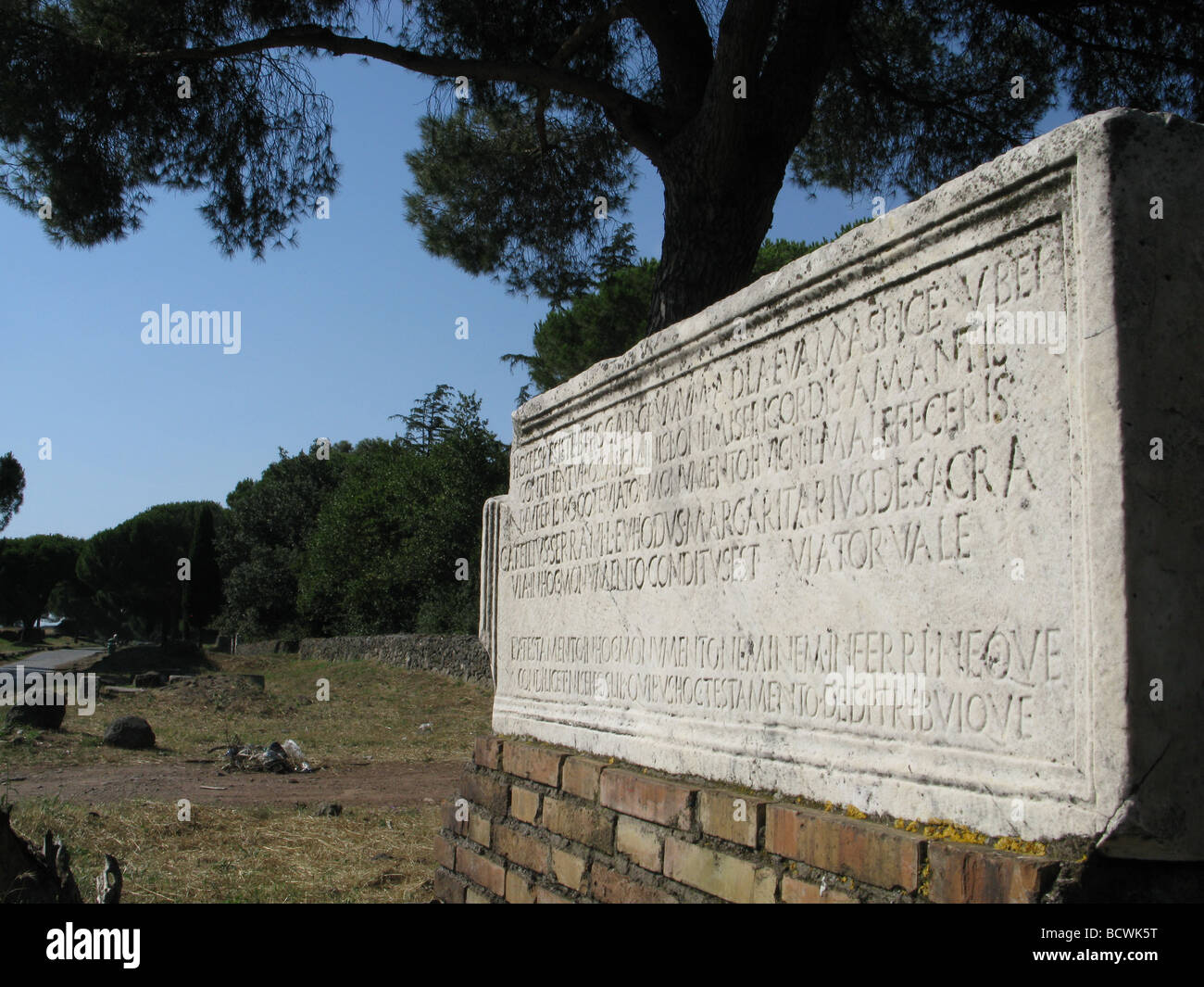 Grave plaque cemetery rome hi-res stock photography and images - Alamy
