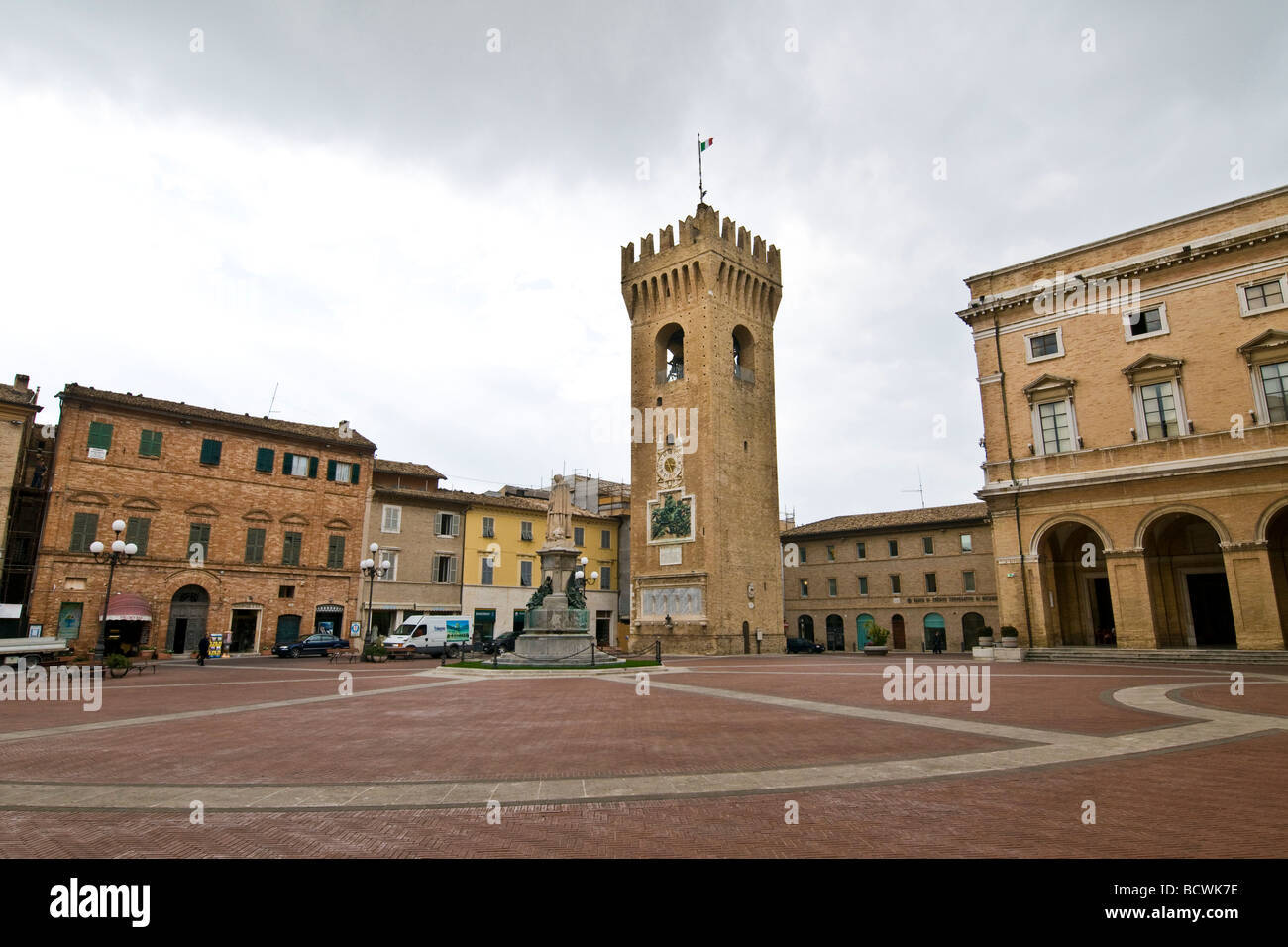 Piazza Giacomo Leopardi Recanati Macerata Italy Stock Photo - Alamy