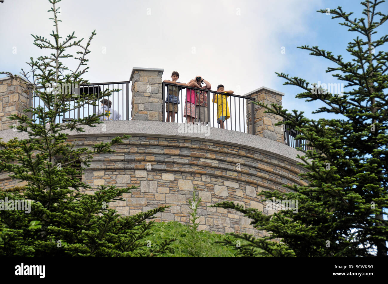 Lookout platform from Mount Mitchell, highest point in North Carolina ...