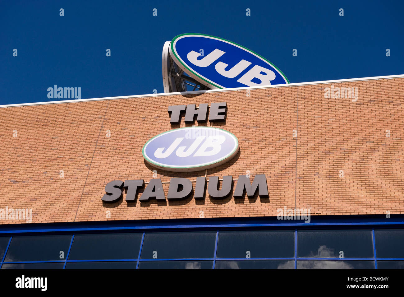 The old sign of the JJB Stadium, home of Wigan Athletic and Wigan ...