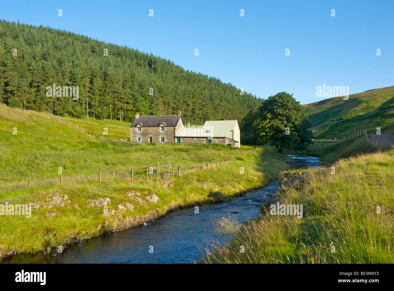 Farmhouse on River Coquet, Cheviot Hills, on Otterburn Ranges ...