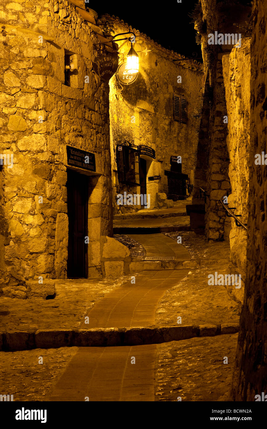 Eze at night , Provence France Stock Photo - Alamy