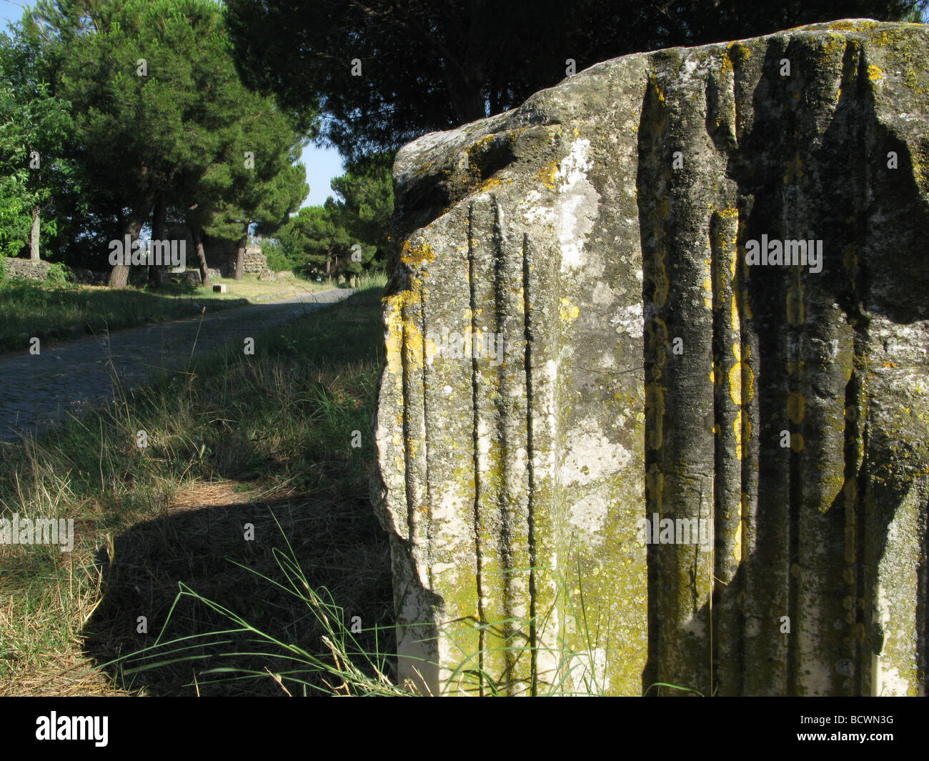 detail of tomb memorial on the old appian way in rome italy Stock Photo ...