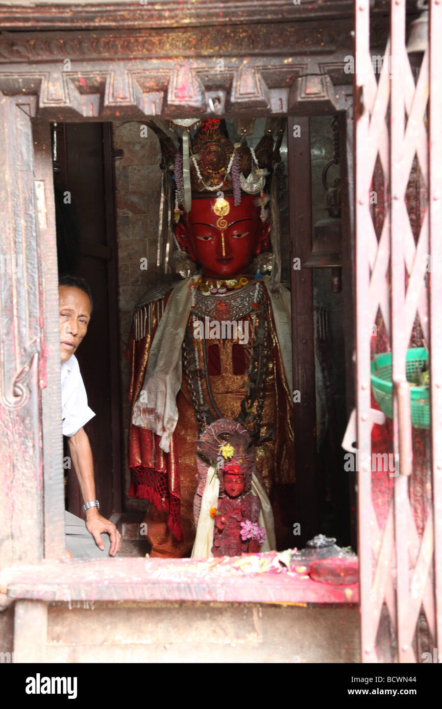 Nepal, Bhaktapur, Red Buddha Stock Photo - Alamy