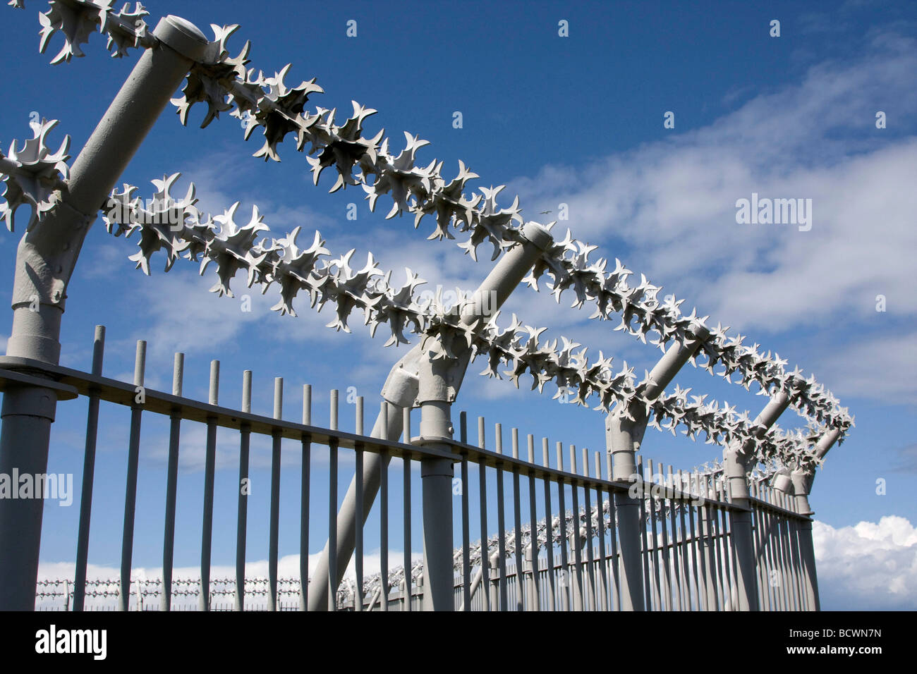 razor wire compound MOD establishment Portland BIll Dorset England uk ...