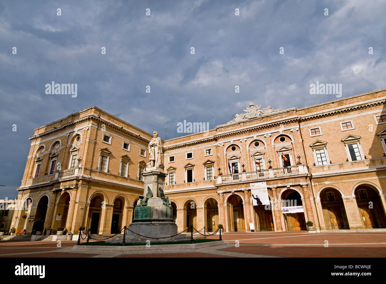 Piazza Giacomo Leopardi Recanati Macerata Italy Stock Photo - Alamy