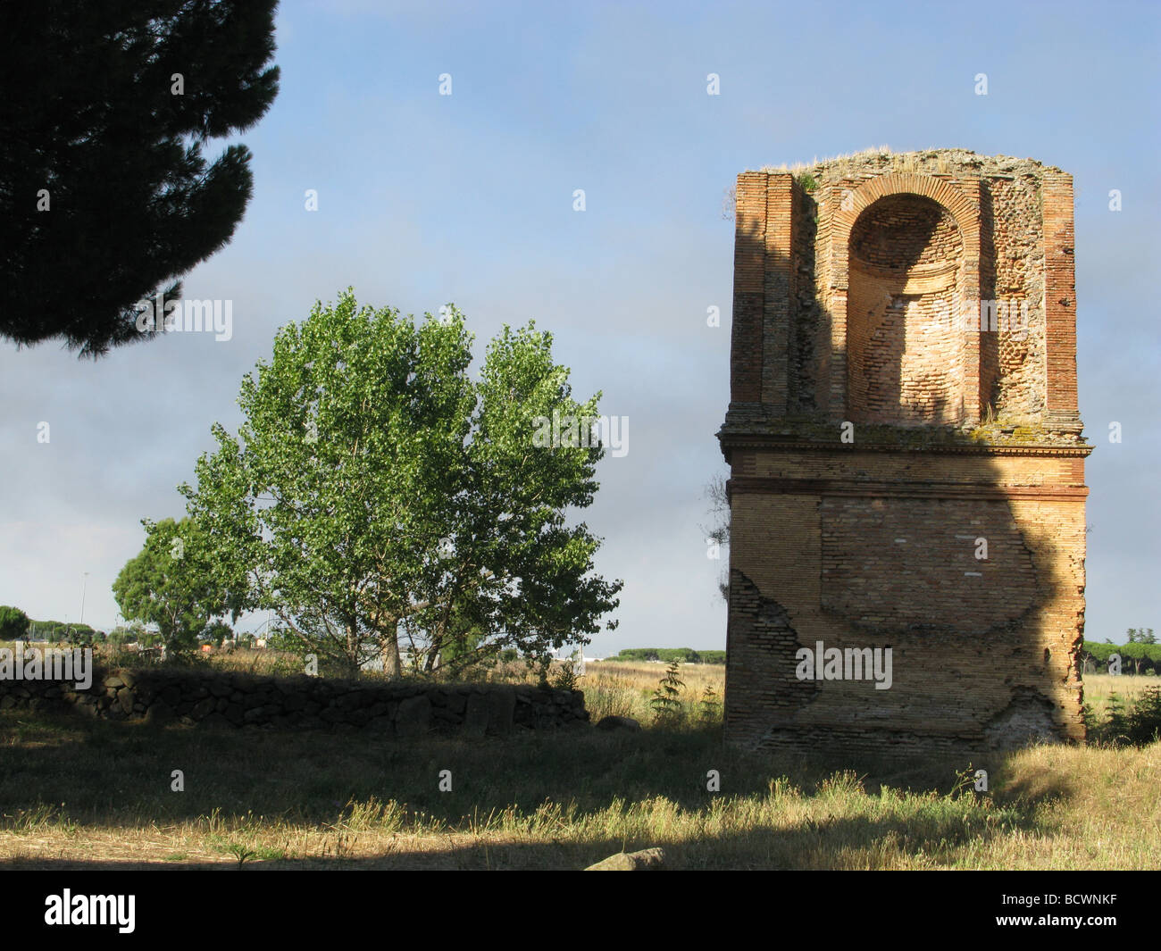 detail of tomb memorial on the old appian way in rome italy Stock Photo ...
