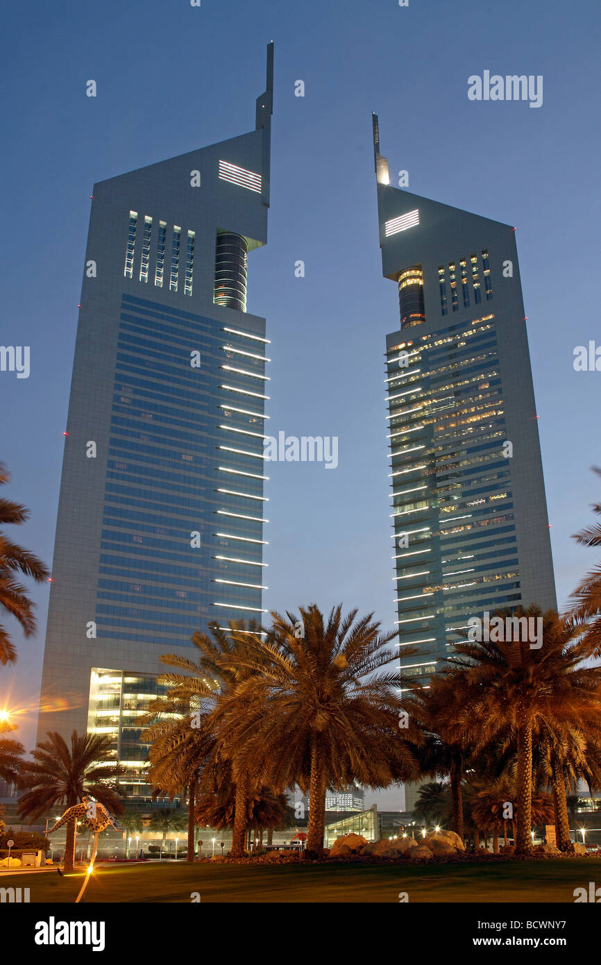 The Emirates Towers on Sheikh Zayed Road, Dubai, United Arab Emirates ...