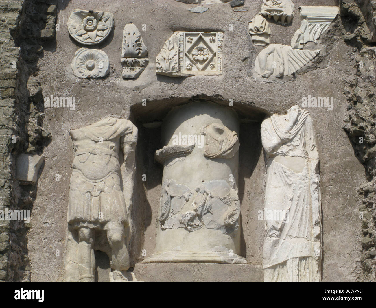 roman relics by cecilia metella mausoleum on the old appian way, rome ...