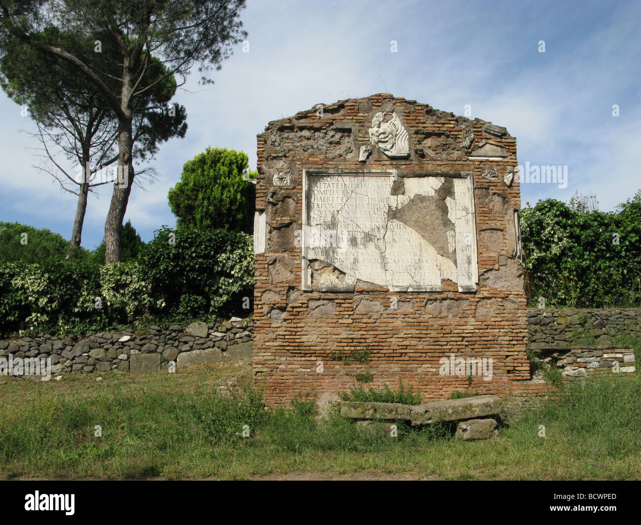 Funerary inscription rome hi-res stock photography and images - Alamy