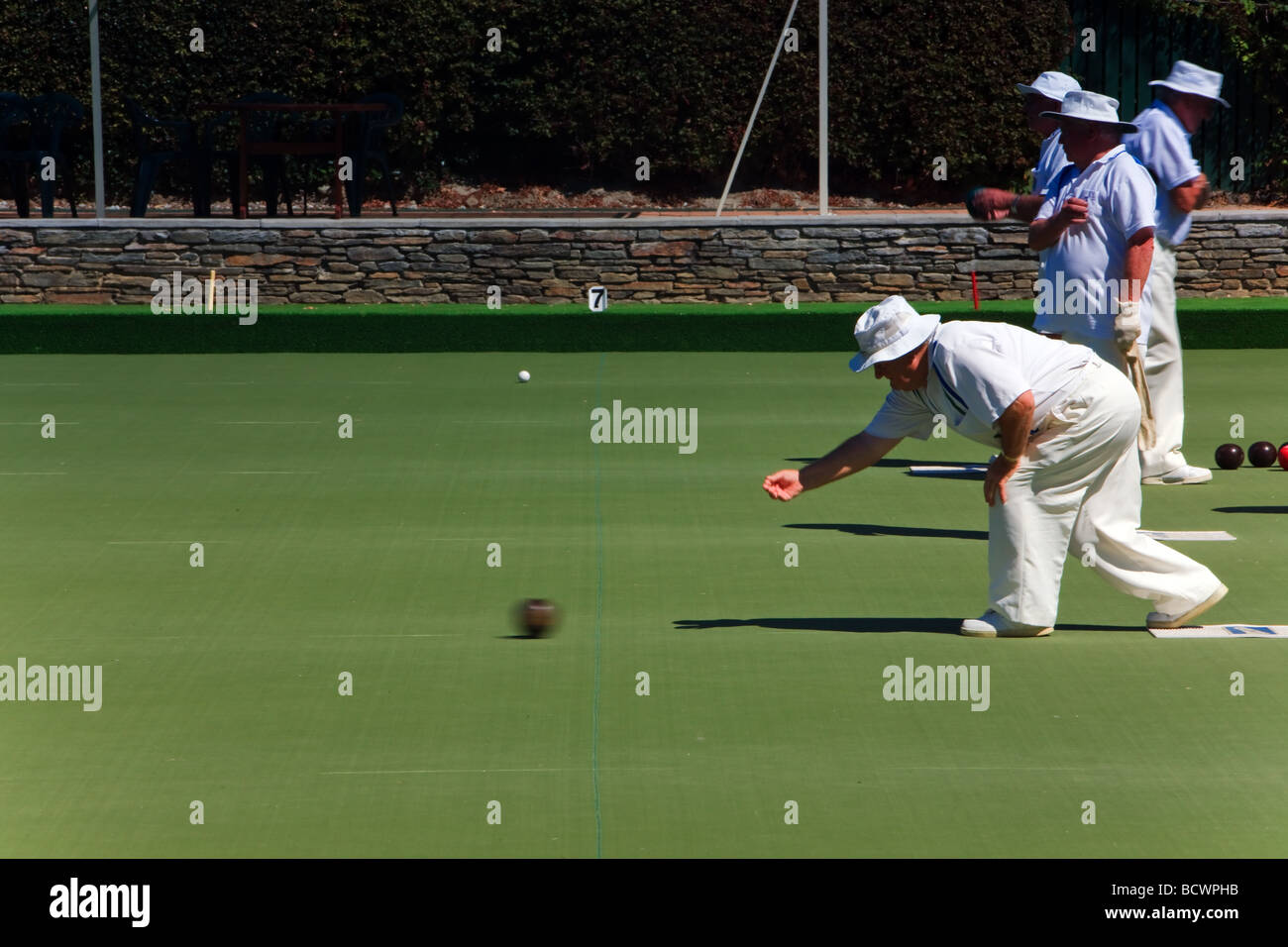 Elderly people playing bowls hi-res stock photography and images - Alamy