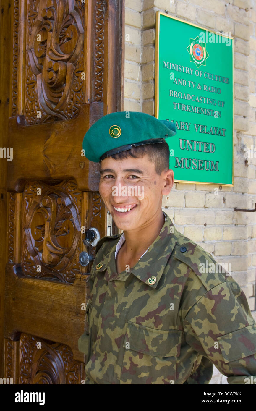 Turkmen Soldier at Mary Velayat United Museum in Mary Turkmenistan ...