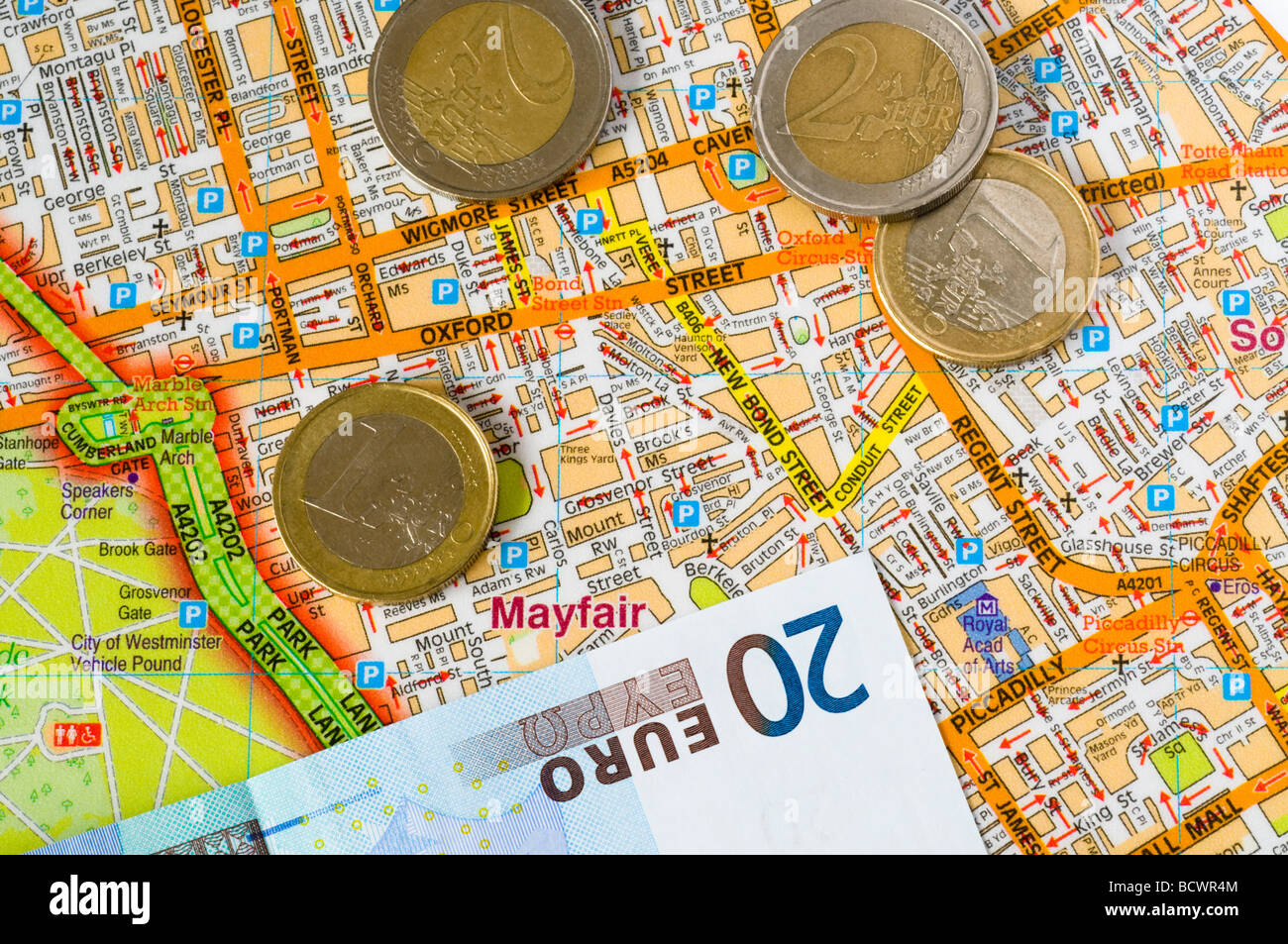 Map of europe euro coins hi-res stock photography and images - Alamy