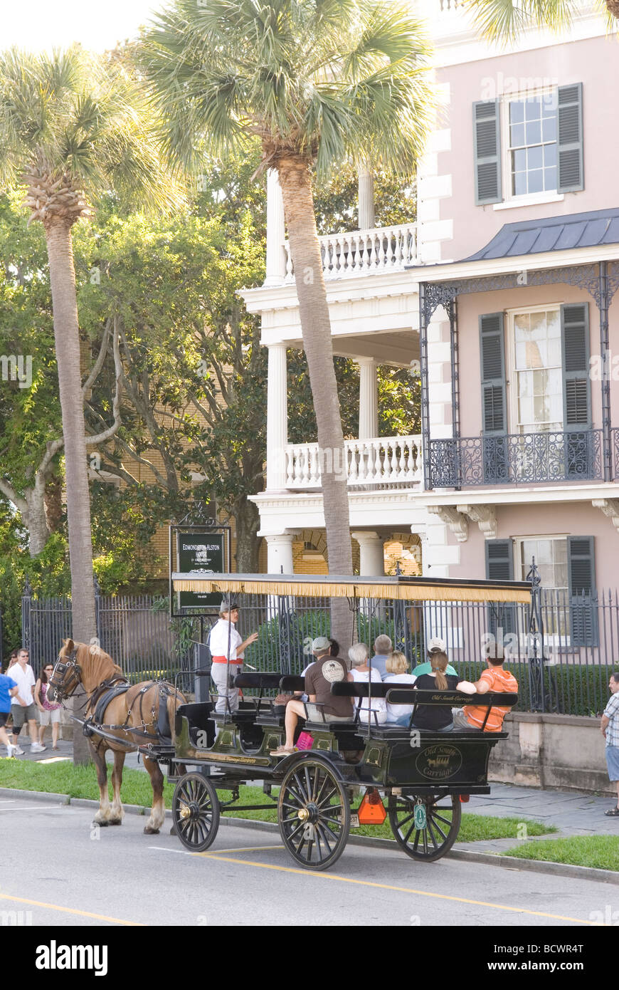 Horse Drawn Carriage Tour on Battery Street Charleston South Carolina ...