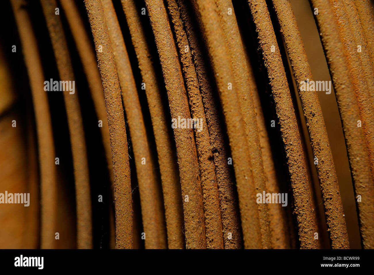 Rusty steel ropes Stock Photo - Alamy