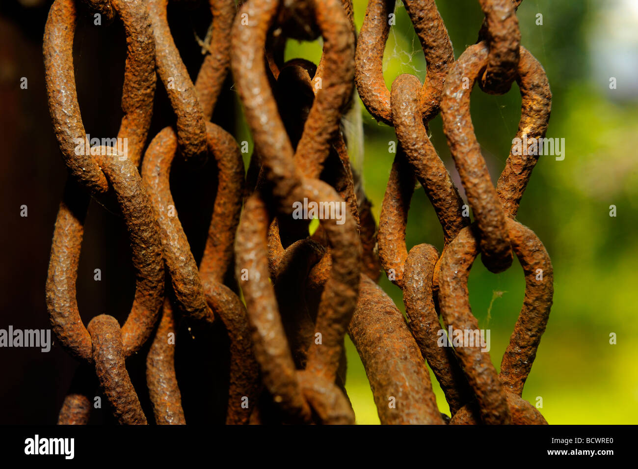Rusty chains close up Stock Photo - Alamy