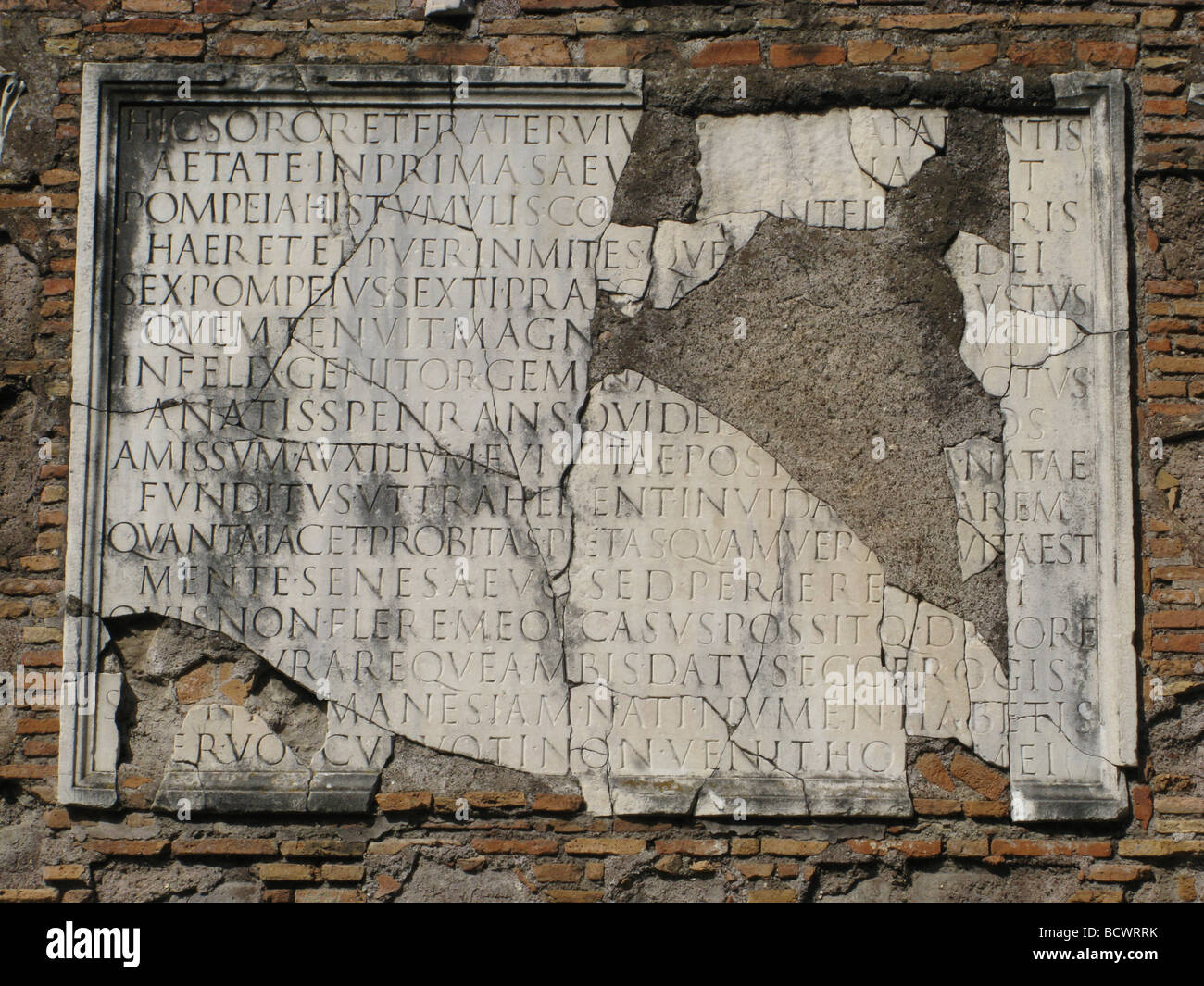 Funerary Inscription Rome High Resolution Stock Photography and Images ...