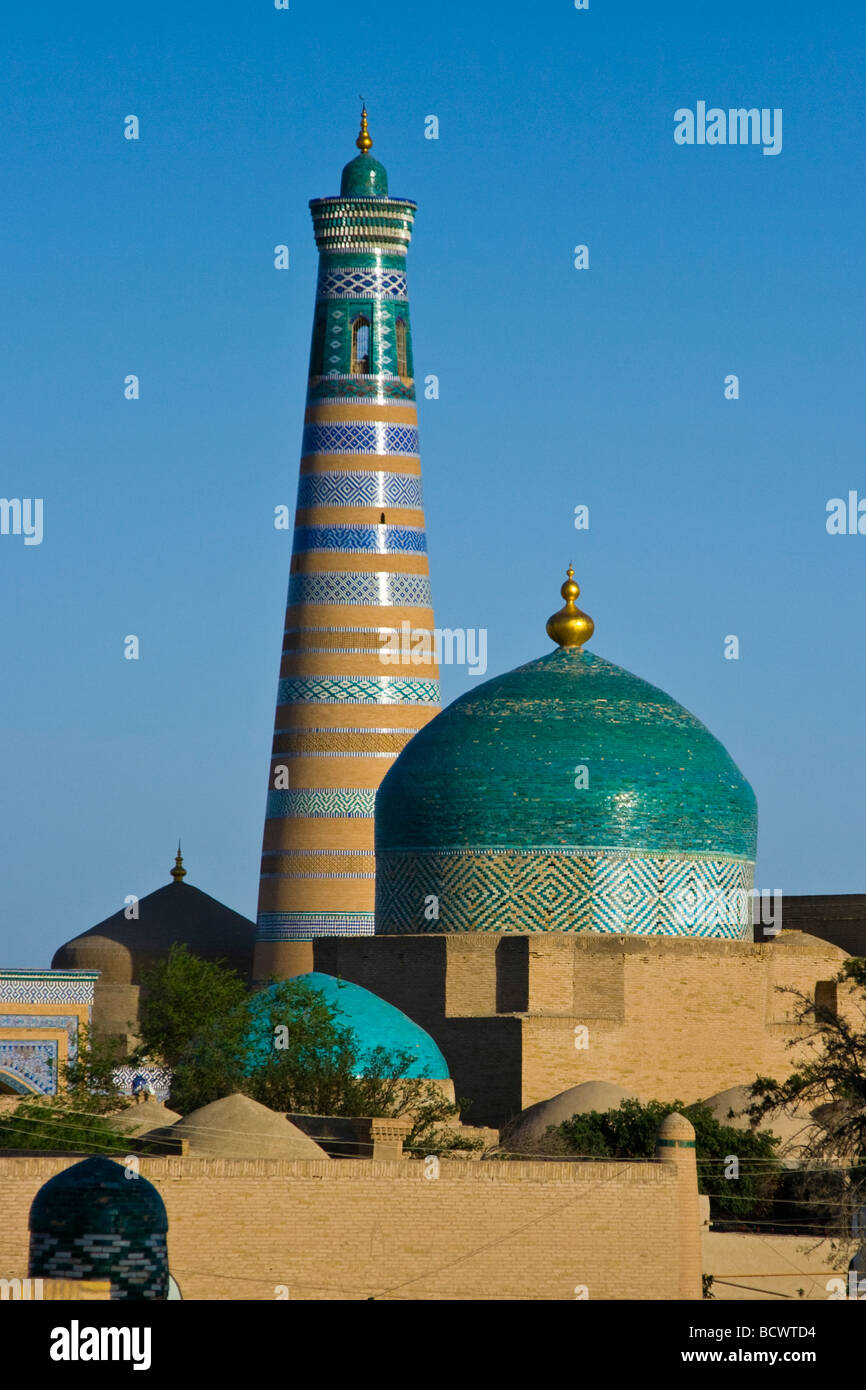 Minaret of Islam Khodja in Khiva Uzbekistan Stock Photo - Alamy