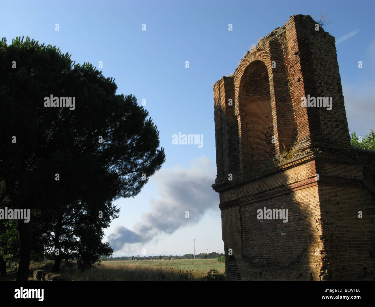 detail of tomb memorial on the old appian way in rome italy Stock Photo ...