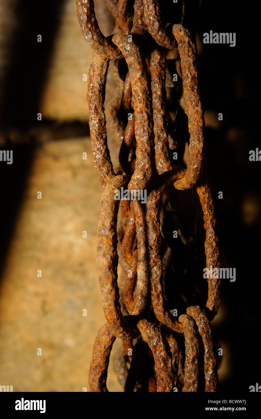 Rusty chains close up Stock Photo - Alamy