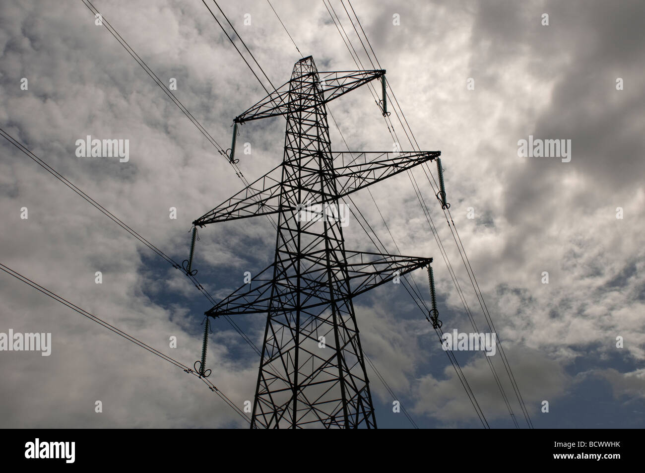 Electricity pylon top view hi-res stock photography and images - Alamy