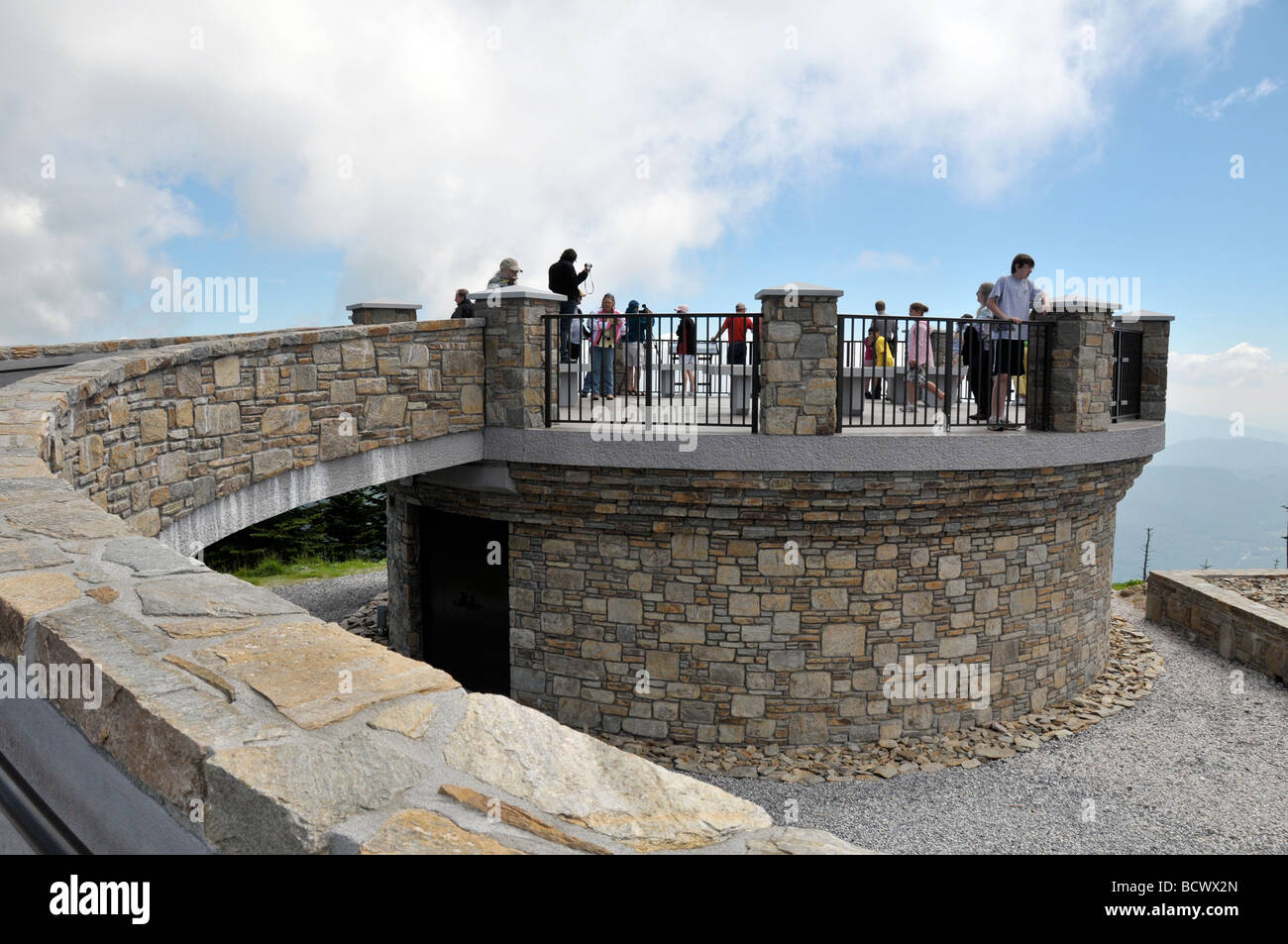Lookout platform from Mount Mitchell, highest point in North Carolina ...