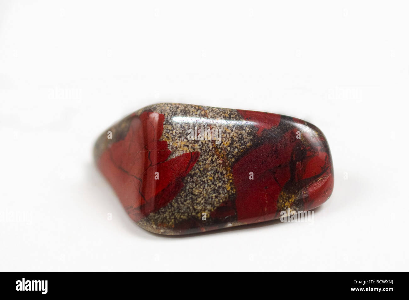 Cutout of a Brecciated Jasper gemstone on white background Stock Photo ...