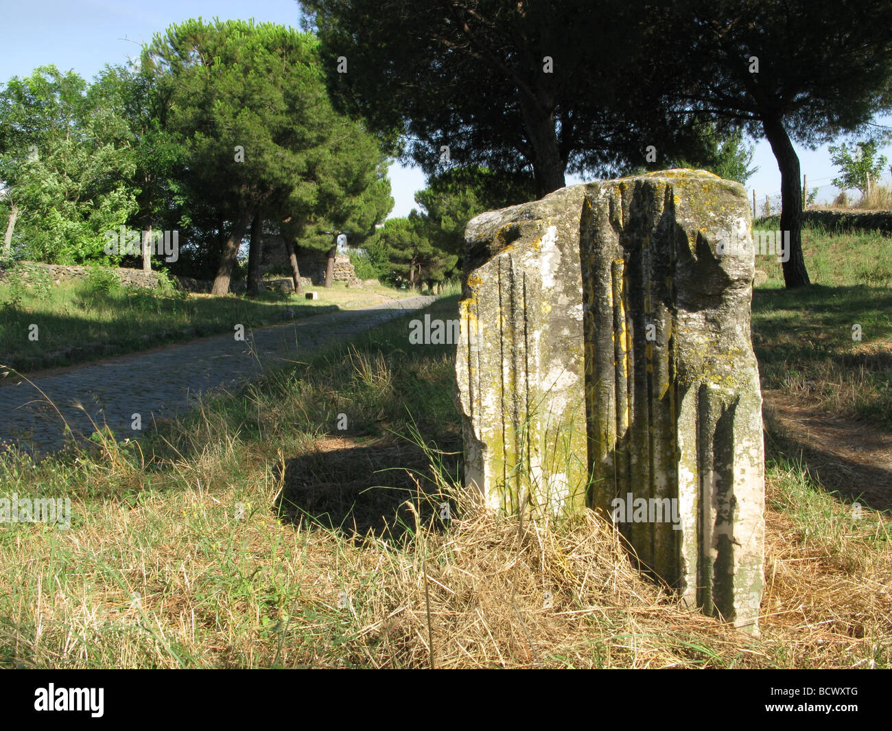 detail of tomb memorial on the old appian way in rome italy Stock Photo ...