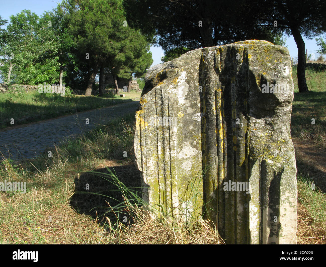 detail of tomb memorial on the old appian way in rome italy Stock Photo ...