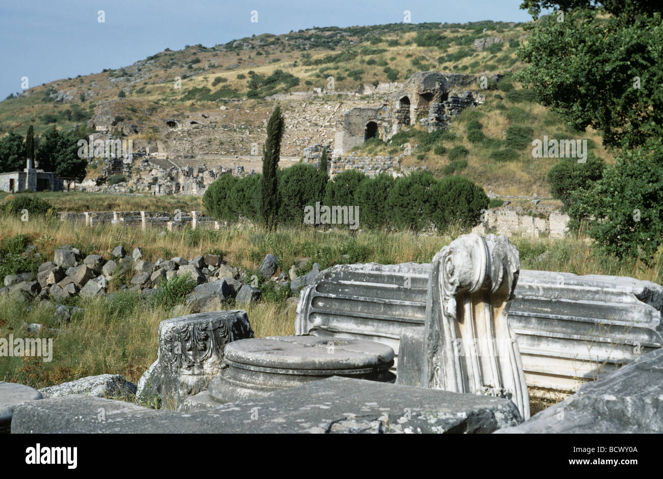 The unexcavated temple to Serapis, Efes, Turkey 690606 026 Stock Photo ...