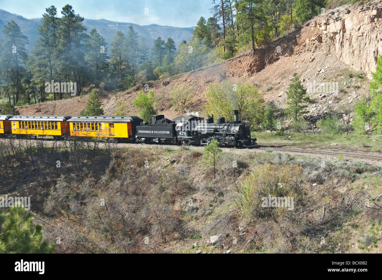 Colorado Durango The Durango Silverton Narrow Gauge Railroad steam ...